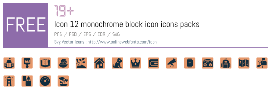 +19 Icon 12 monochrome block icon Svg Animations Packs Free Downloads ...