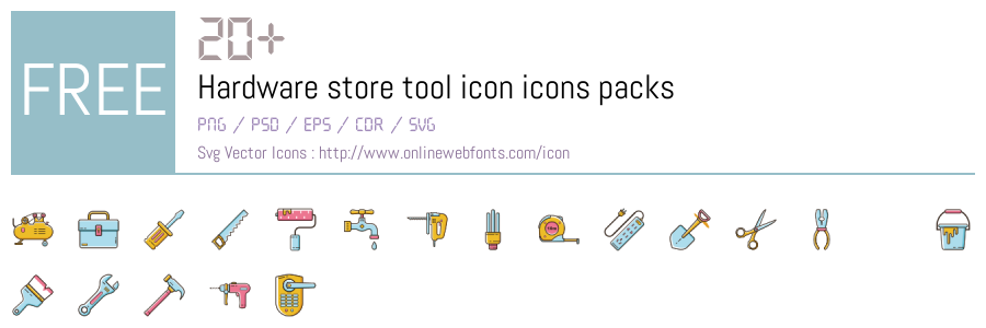 +20 Hardware store tool icon Svg Animations Packs Free Downloads ...