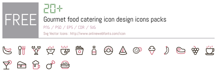 +20 Gourmet food catering icon design Svg Animations Packs Free ...