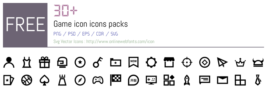 +30 Game icon Svg Animations Packs Free Downloads - OnlineWebFonts.COM