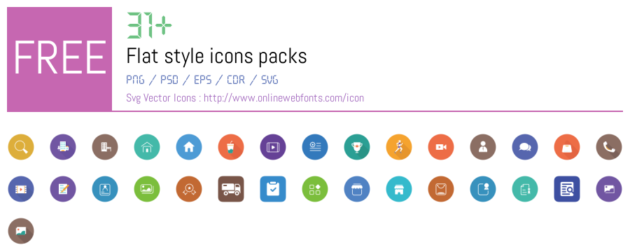 +31 Flat style Svg Animations Packs Free Downloads - OnlineWebFonts.COM