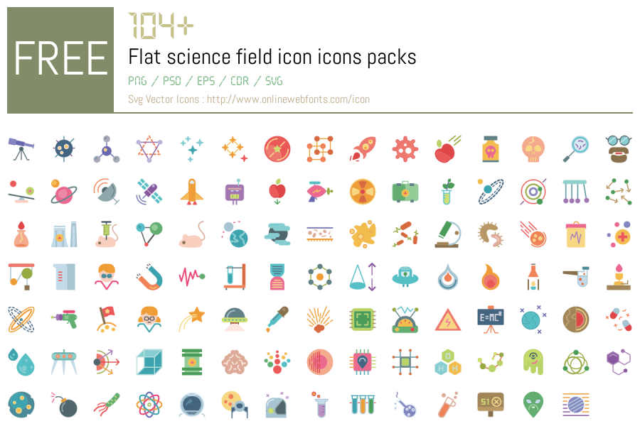 +104 Flat science field icon Svg Animations Packs Free Downloads ...