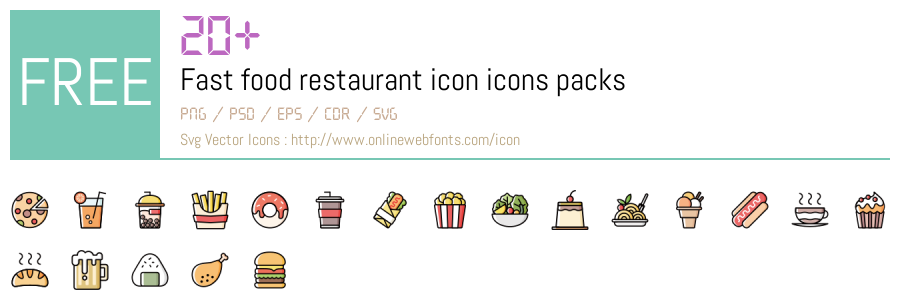 +20 Fast food restaurant icon Svg Animations Packs Free Downloads ...