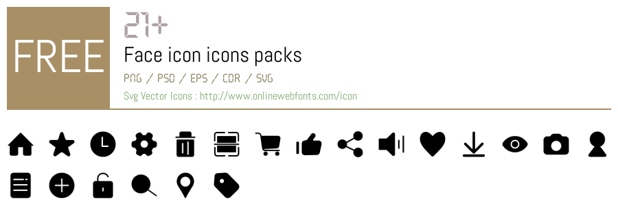 +21 Face icon Svg Animations Packs Free Downloads - OnlineWebFonts.COM