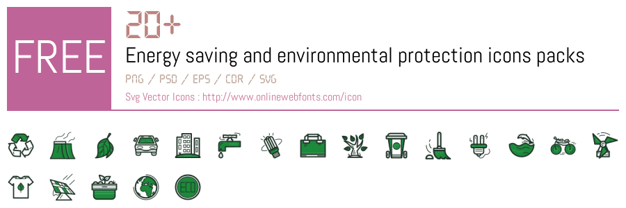 +20 Energy saving and environmental protection Svg Animations Packs ...