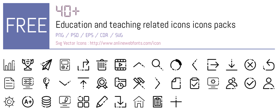 +40 Education and teaching related icons Svg Animations Packs Free ...