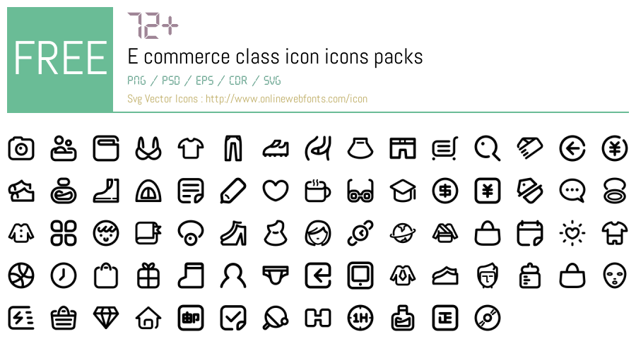 +72 E commerce class icon Svg Animations Packs Free Downloads ...