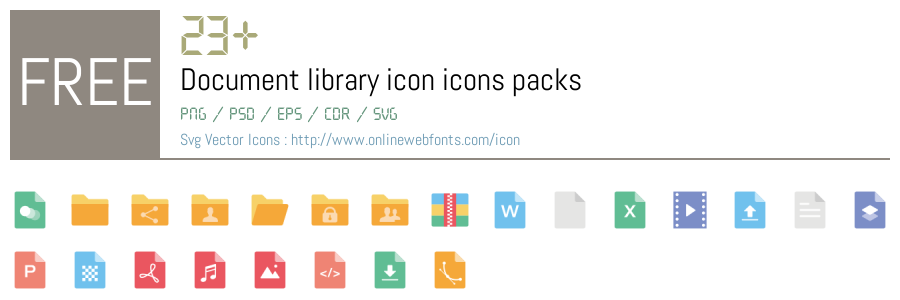 +23 Document library icon Svg Animations Packs Free Downloads ...