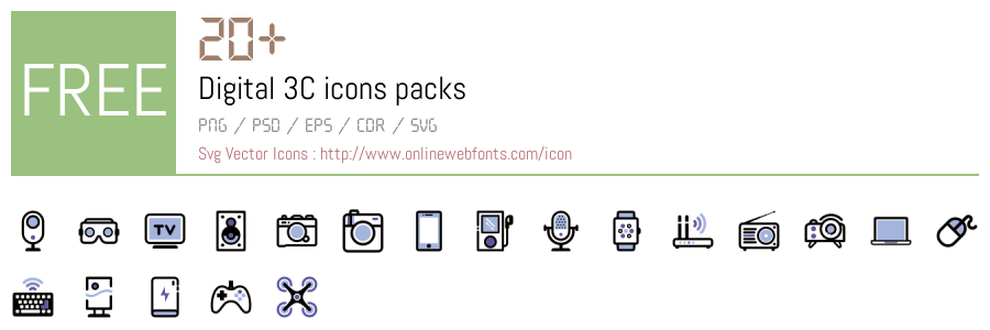 +20 Digital 3C Svg Animations Packs Free Downloads - OnlineWebFonts.COM