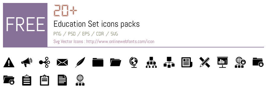 +20 Education Set Svg Animations Packs Free Downloads - OnlineWebFonts.COM