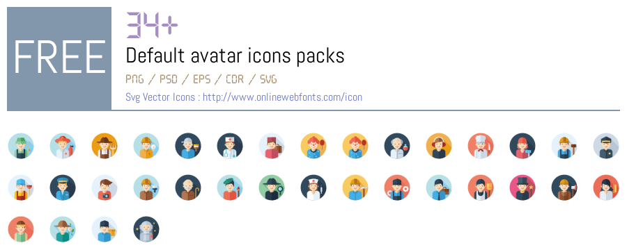 +34 Default avatar Svg Animations Packs Free Downloads - OnlineWebFonts.COM