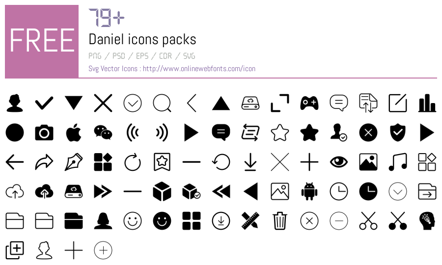 +79 Daniel Svg Animations Packs Free Downloads - OnlineWebFonts.COM