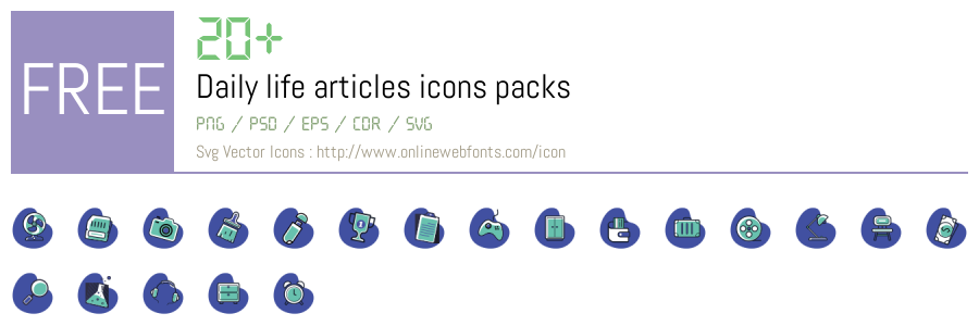 +20 Daily life articles Svg Animations Packs Free Downloads ...