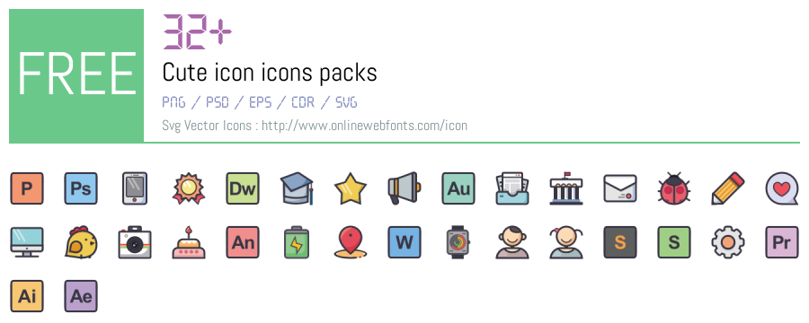 +32 Cute icon Svg Animations Packs Free Downloads - OnlineWebFonts.COM