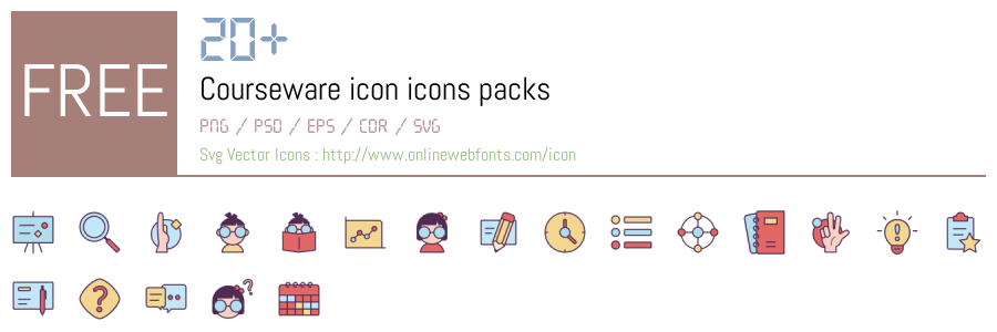 +20 Courseware icon Svg Animations Packs Free Downloads ...