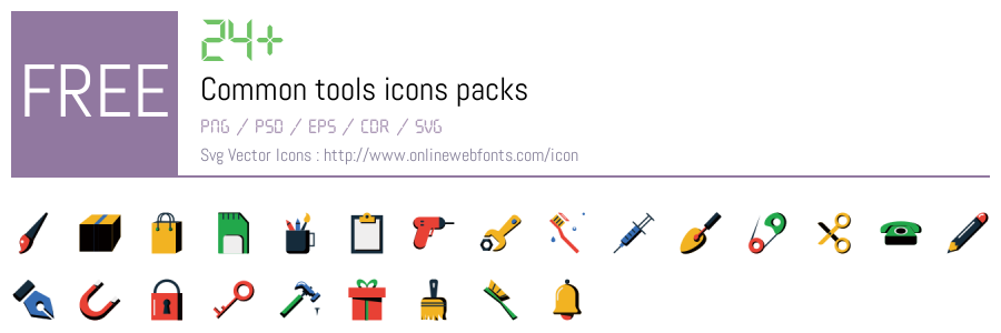 +24 Common tools Svg Animations Packs Free Downloads - OnlineWebFonts.COM