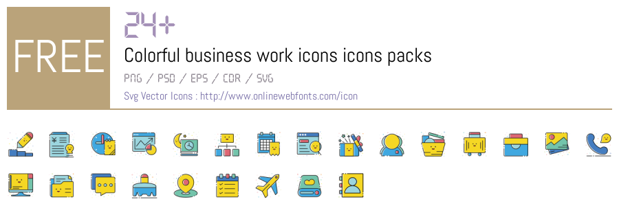 +24 Colorful business work icons Svg Animations Packs Free Downloads ...