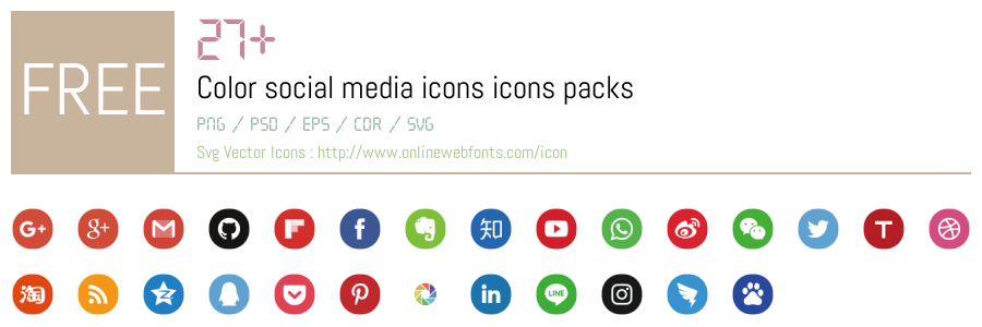 +27 Color social media icons Svg Animations Packs Free Downloads ...
