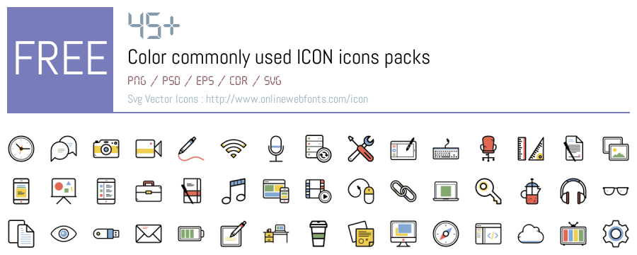 +45 Color commonly used ICON Svg Animations Packs Free Downloads ...