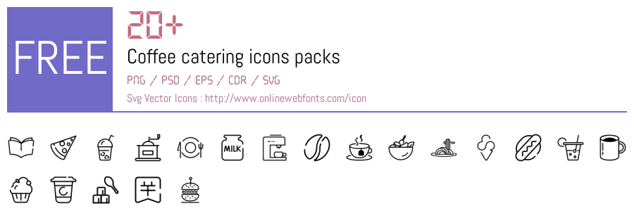 +20 Coffee catering Svg Animations Packs Free Downloads ...