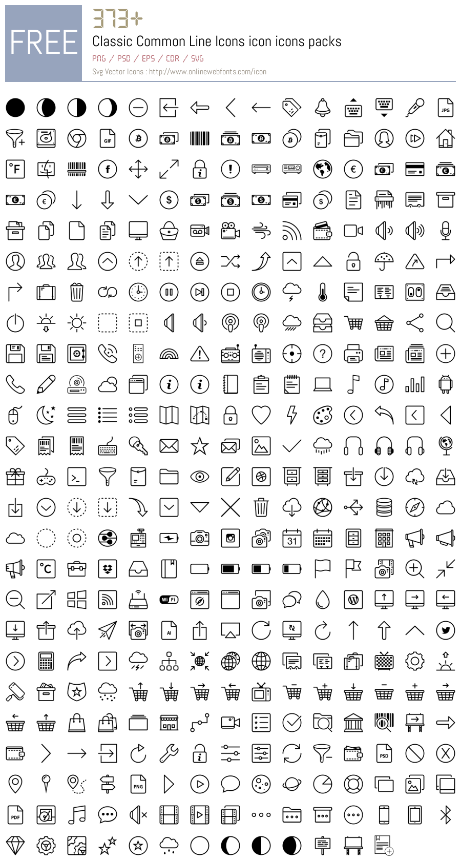 +373 Classic Common Line Icons icon Svg Animations Packs Free Downloads ...