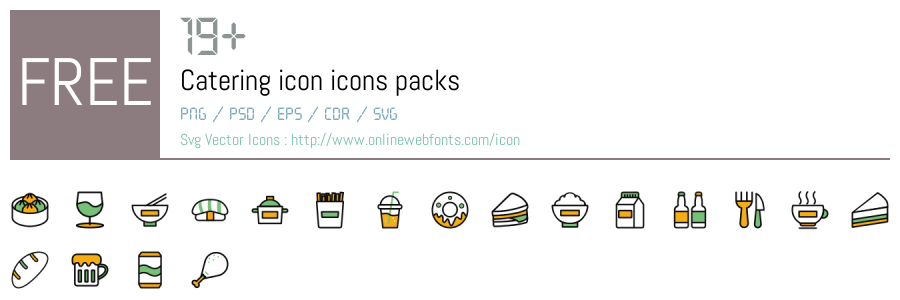 +19 Catering icon Svg Animations Packs Free Downloads - OnlineWebFonts.COM