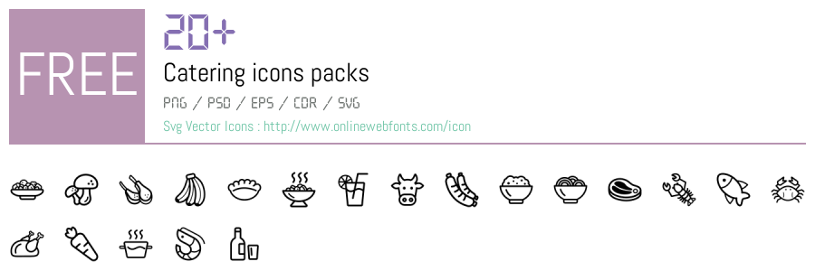 +20 Catering Svg Animations Packs Free Downloads - OnlineWebFonts.COM