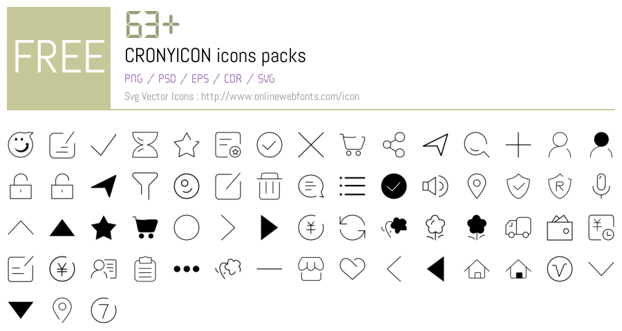 +63 CRONYICON Svg Animations Packs Free Downloads - OnlineWebFonts.COM