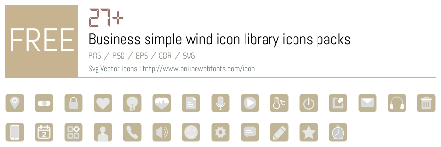 +27 Business simple wind icon library Svg Animations Packs Free ...