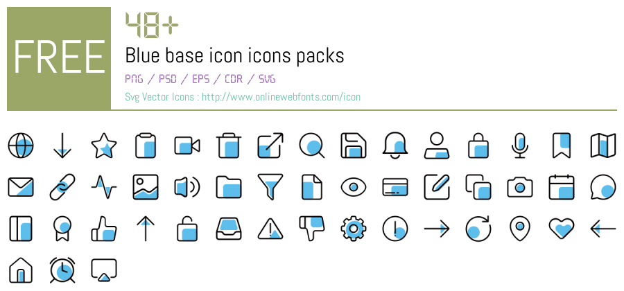 +48 Blue base icon Svg Animations Packs Free Downloads - OnlineWebFonts.COM
