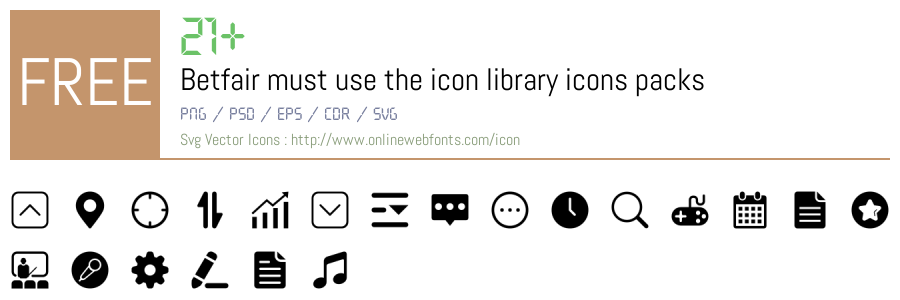 +21 Betfair must use the icon library Svg Animations Packs Free ...