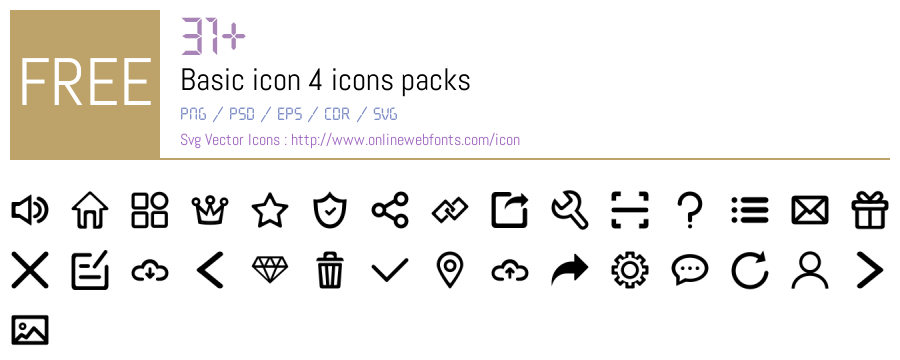 +31 Basic icon 4 Svg Animations Packs Free Downloads - OnlineWebFonts.COM
