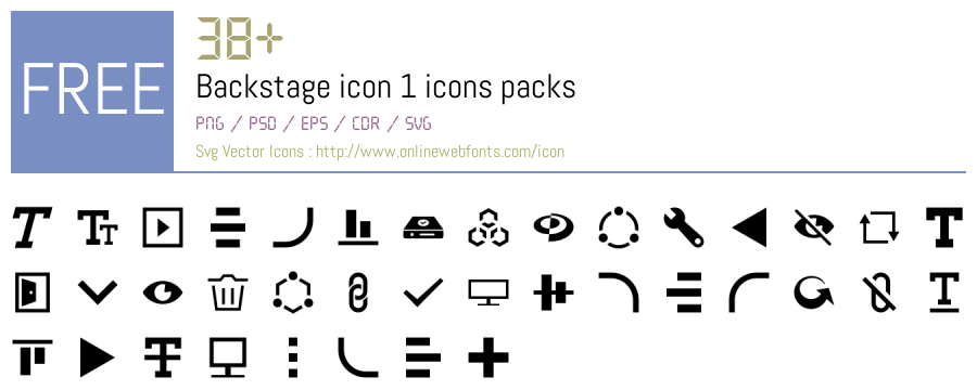 +38 Backstage icon 1 Svg Animations Packs Free Downloads ...