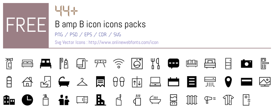 +44 B amp B icon Svg Animations Packs Free Downloads - OnlineWebFonts.COM