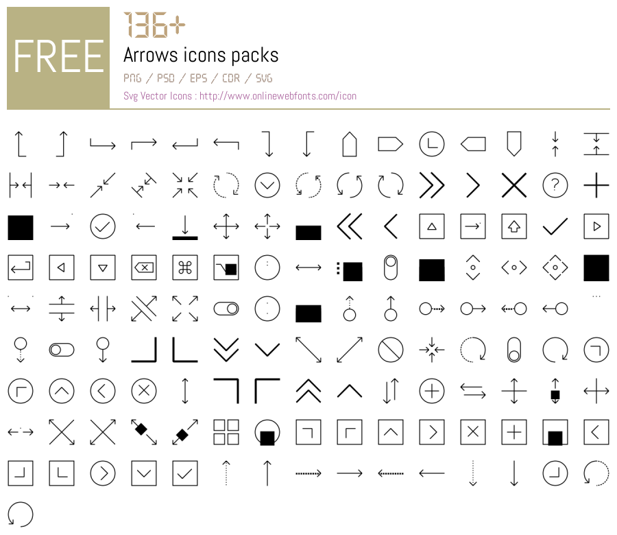 +136 Arrows Svg Animations Packs Free Downloads - OnlineWebFonts.COM