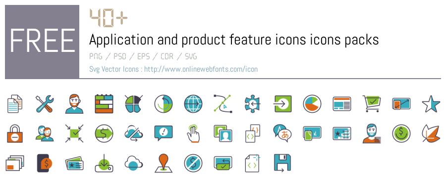 +40 Application and product feature icons Svg Animations Packs Free ...