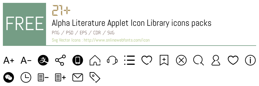 +21 Alpha Literature Applet Icon Library Svg Animations Packs Free ...
