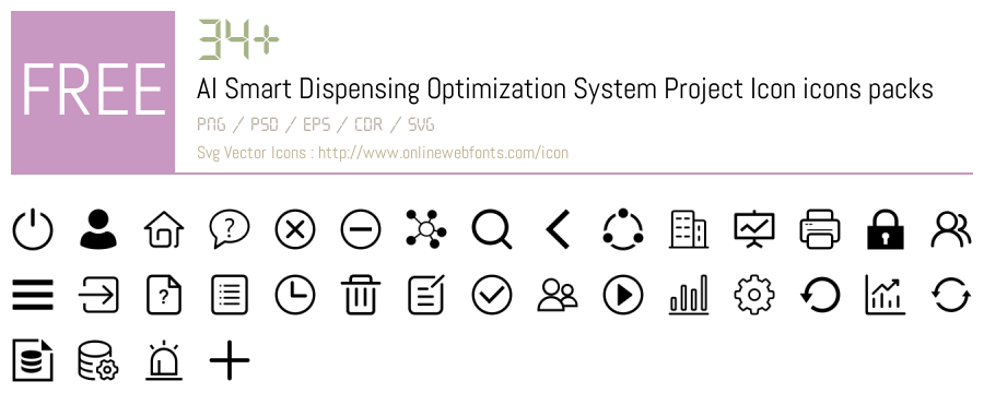 +34 AI Smart Dispensing Optimization System Project Icon Svg Animations ...