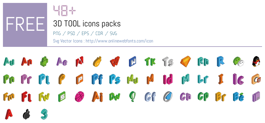 +48 3D TOOL Svg Animations Packs Free Downloads - OnlineWebFonts.COM