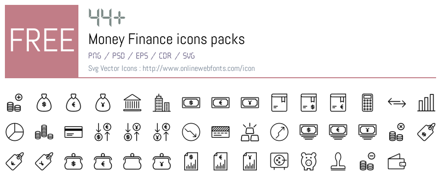 +44 Money Finance Svg Animations Packs Free Downloads - OnlineWebFonts.COM
