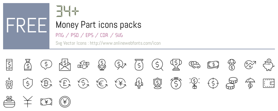 +34 Money Part Svg Animations Packs Free Downloads - OnlineWebFonts.COM