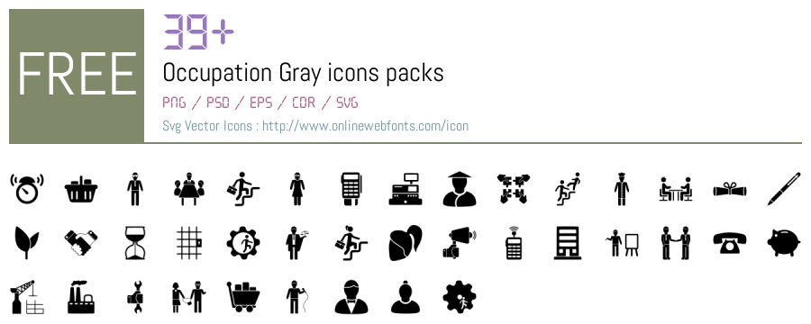 +39 Occupation Gray Svg Animations Packs Free Downloads ...