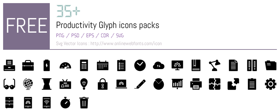 +35 Productivity Glyph Svg Animations Packs Free Downloads ...
