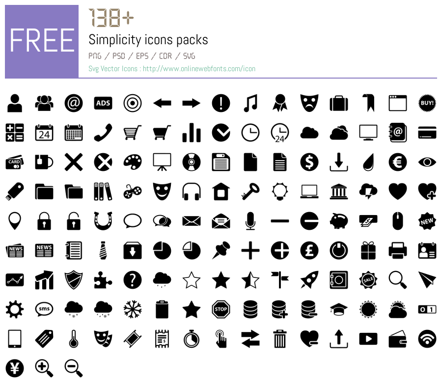 +138 Simplicity Svg Animations Packs Free Downloads - OnlineWebFonts.COM