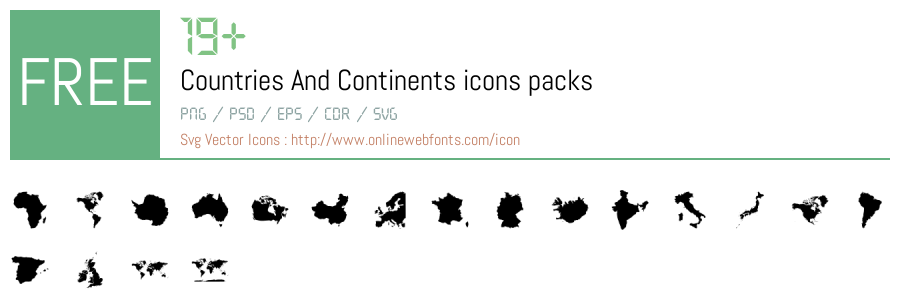 +19 Countries And Continents Svg Animations Packs Free Downloads ...
