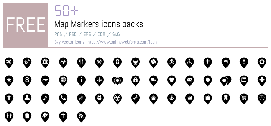 +50 Map Markers Svg Animations Packs Free Downloads - OnlineWebFonts.COM