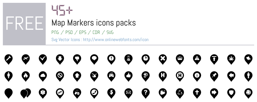 +45 Map Markers Svg Animations Packs Free Downloads - OnlineWebFonts.COM