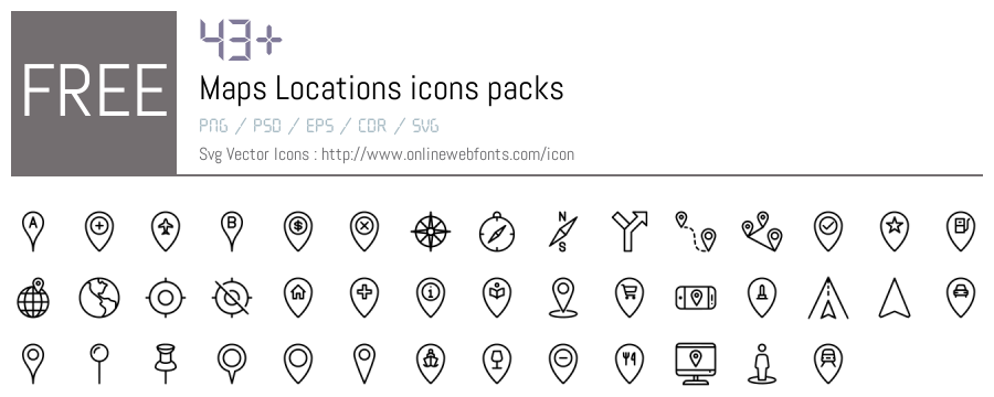 +43 Maps Locations Svg Animations Packs Free Downloads - OnlineWebFonts.COM