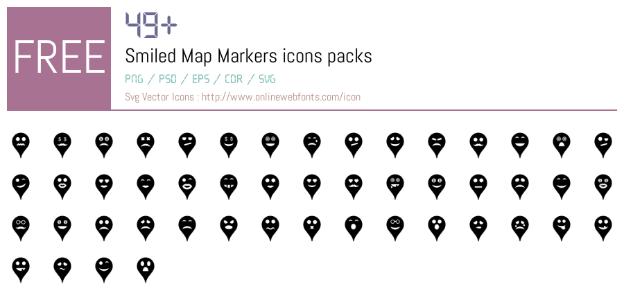 +49 Smiled Map Markers Svg Animations Packs Free Downloads ...