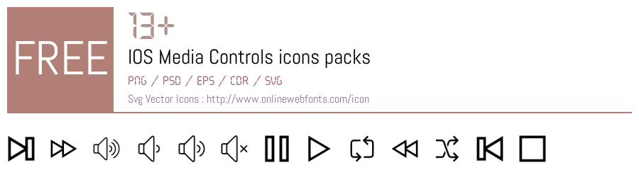 +13 IOS Media Controls Svg Animations Packs Free Downloads ...